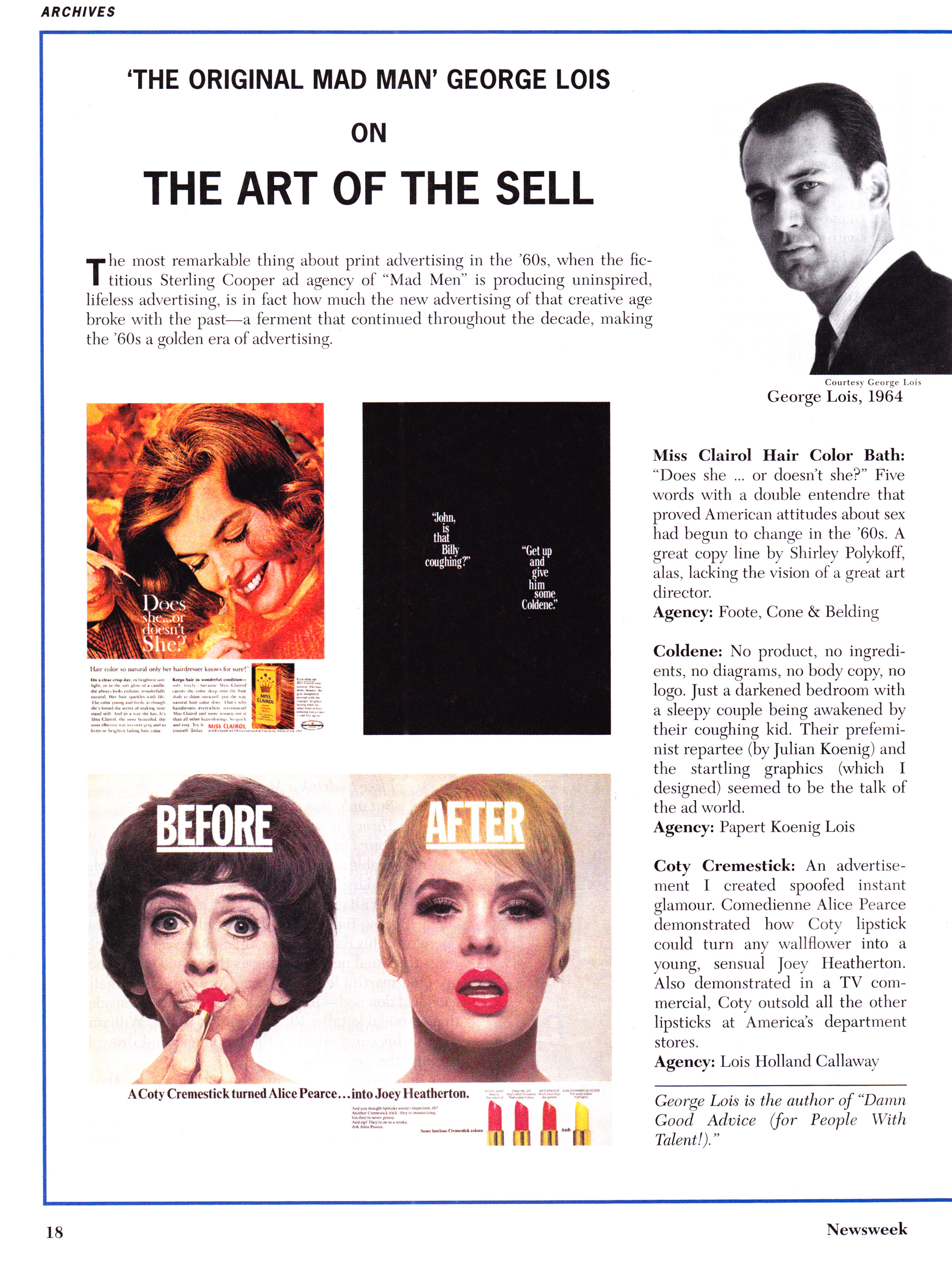 LSN : News : Retro takeover: Newsweek runs vintage ads